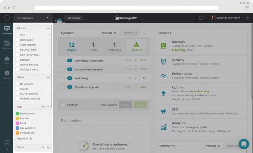 Get to know your ManageWP dashboard - ManageWP